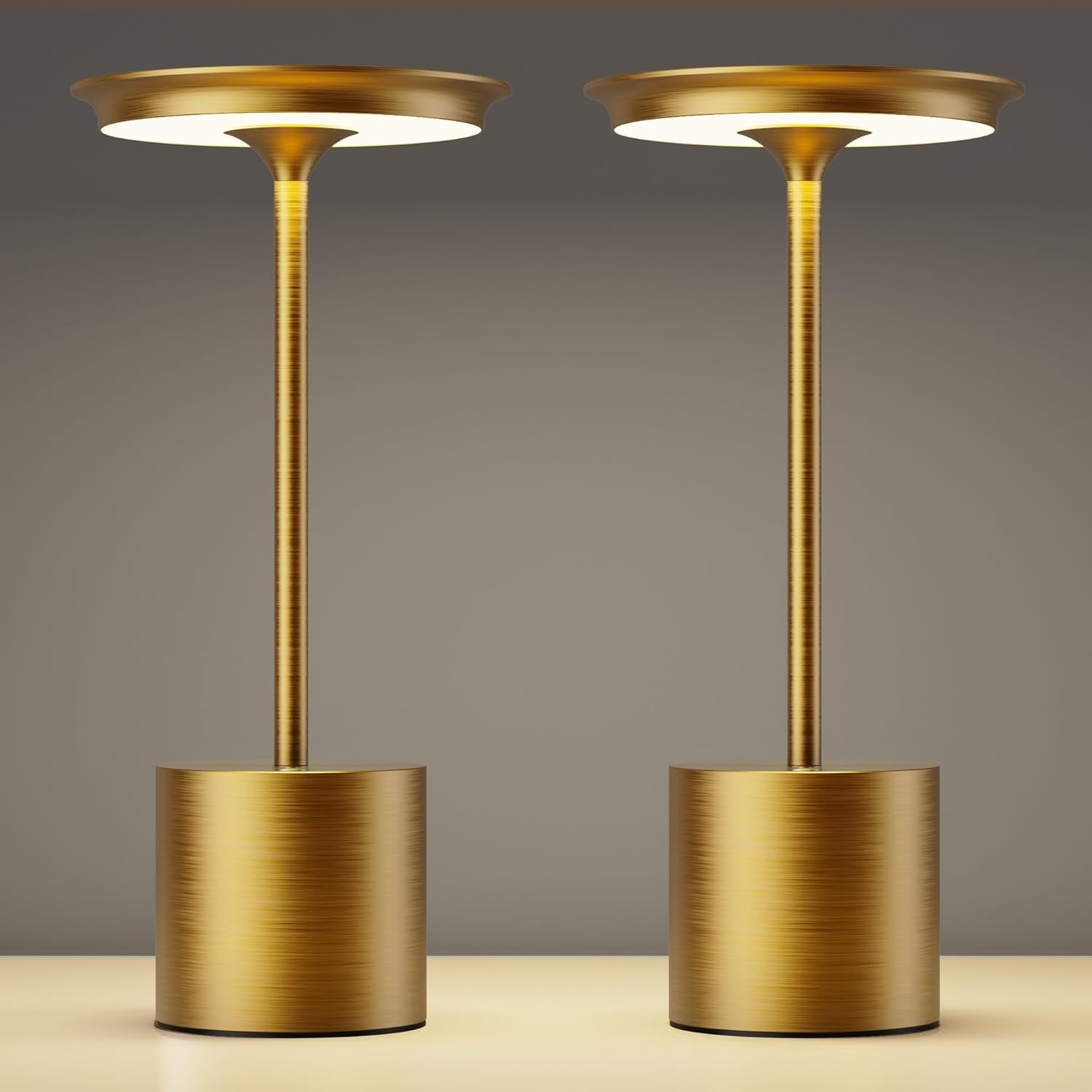 2Pack Cordless Table Lamp,Rechargeable 6000mAh Battery Operated ...