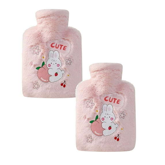 2Pack Cozy Cartoon Hot Water Bottle Warming Hand Warmer Thickened ...