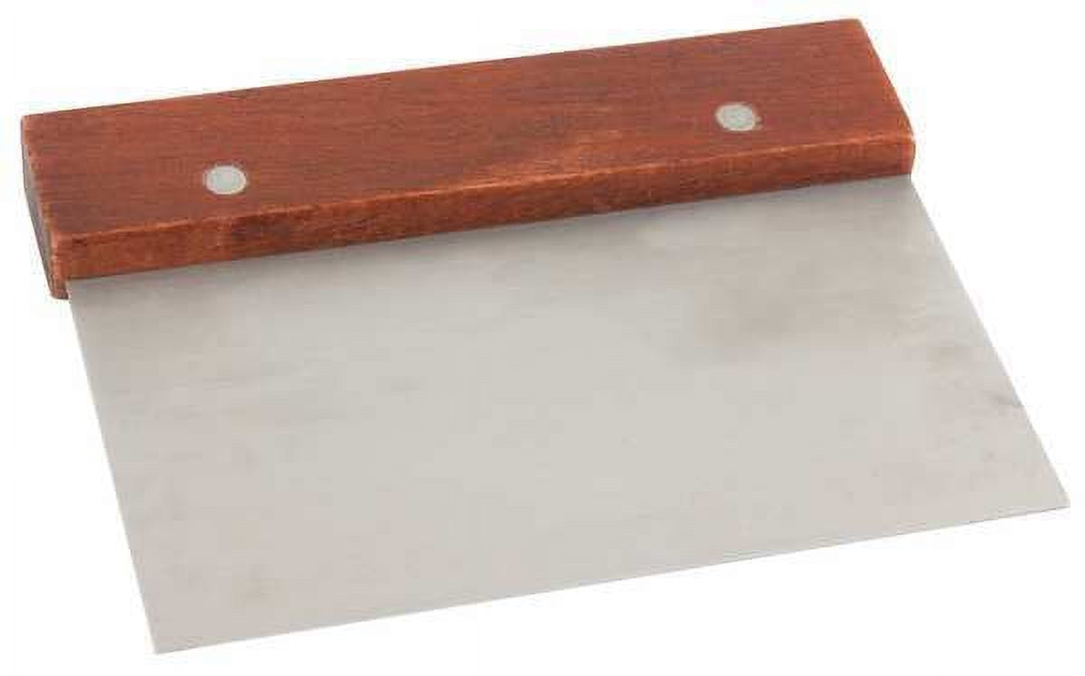 2Pack Crestware WHDS63 Dough Scraper, Steel/Wood, 6-1/2 In - Walmart.com