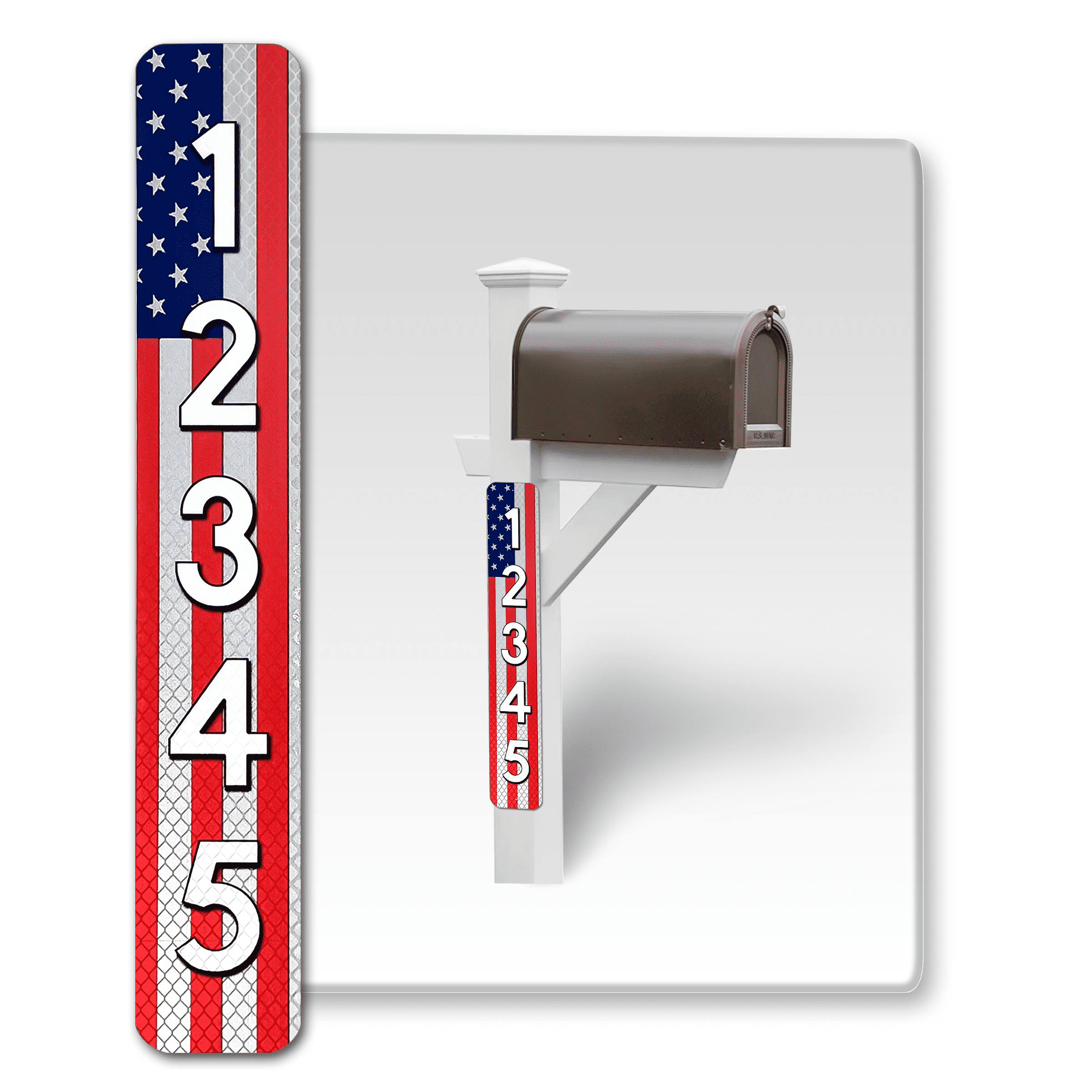 2Pack Reflective 911 Emergency Address Stickers, Customized for Mailbox ...
