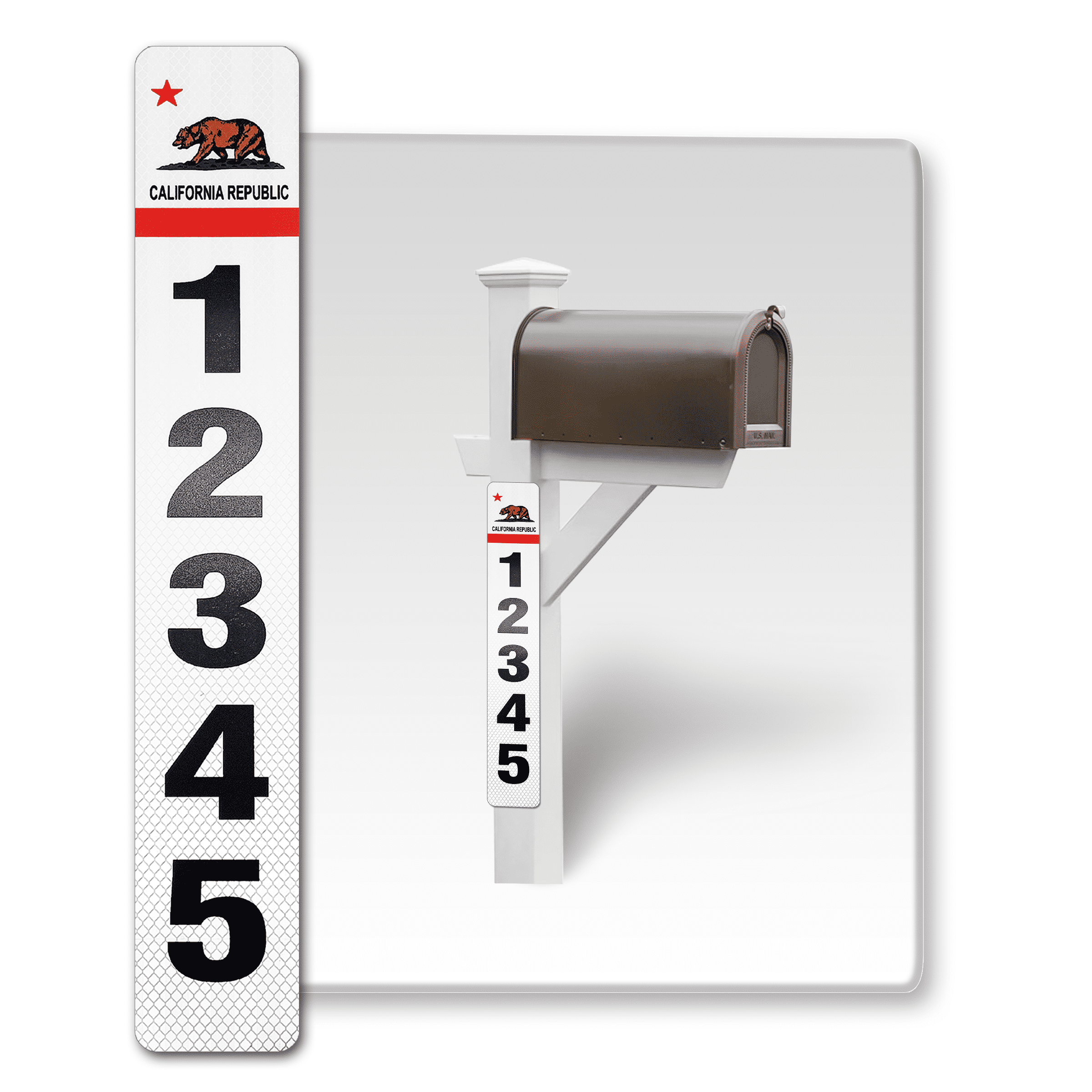 2Pack Customized Mailbox Address Numbers for Outside, 911 Emergency ...