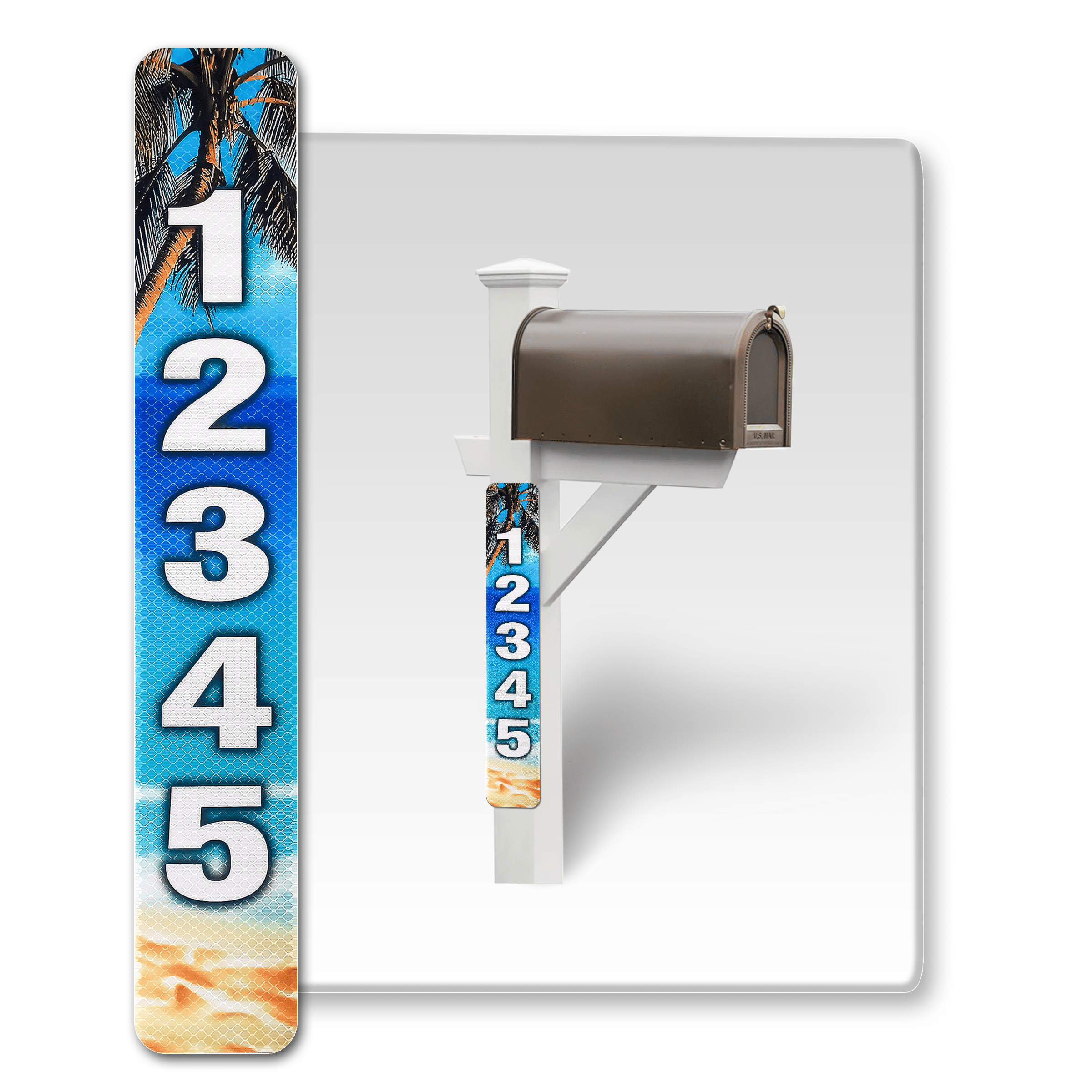 2Pack Customized Mailbox Address Numbers Stickers for Outside, 911 ...