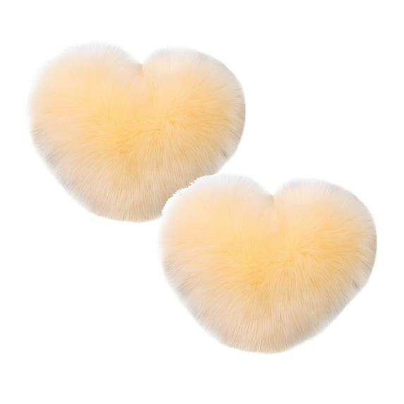 2Pack Decorate Throw Pillows For Girls With Fluffy Hearts And Soft ...