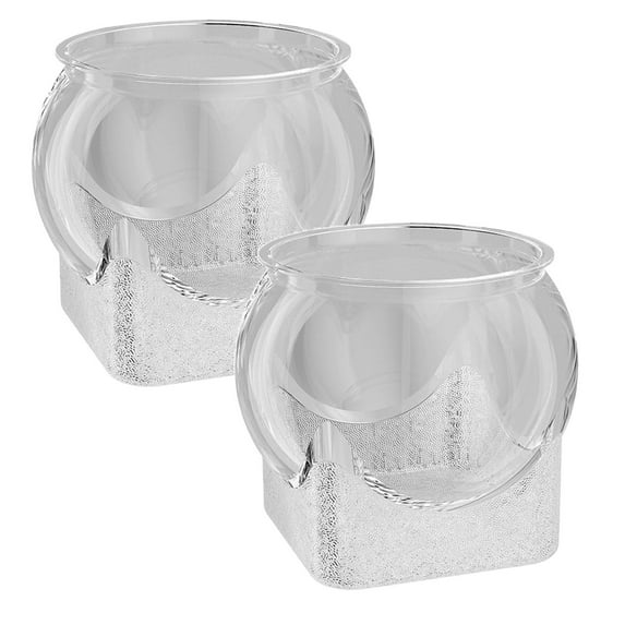 2Pack Desktop Aquarium For Fish Turtle Round Fish Bowl Clear Aquarium ...