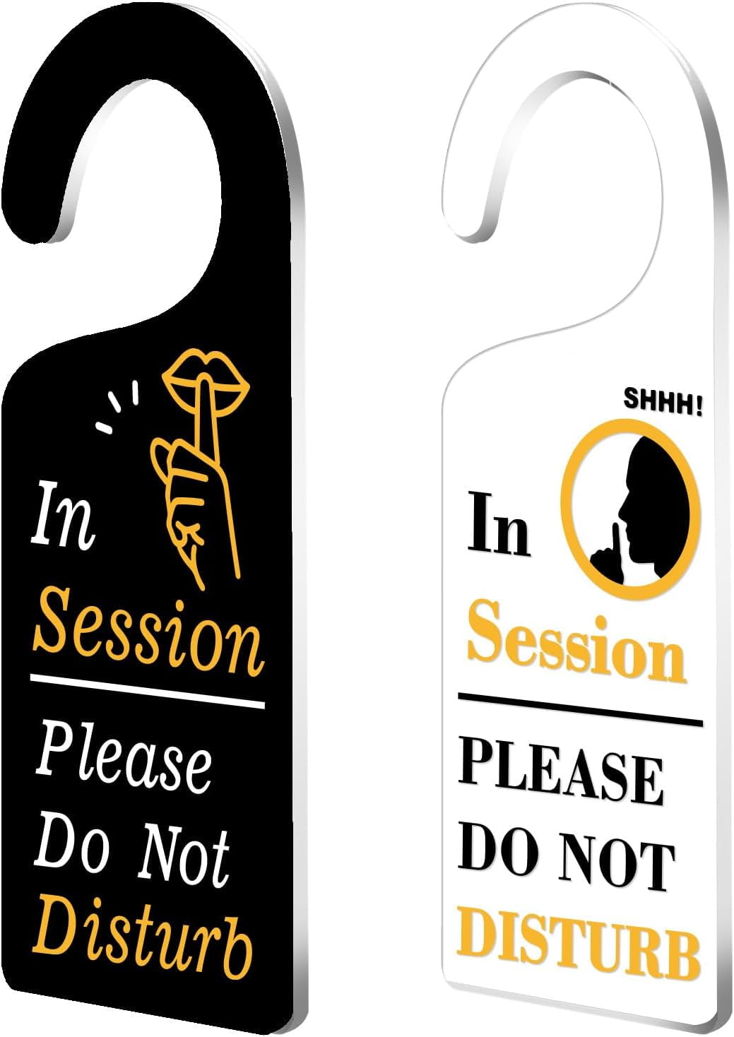 2Pack Do Not Disturb Door Sign Acrylic Notice Door Hanger Sign In ...