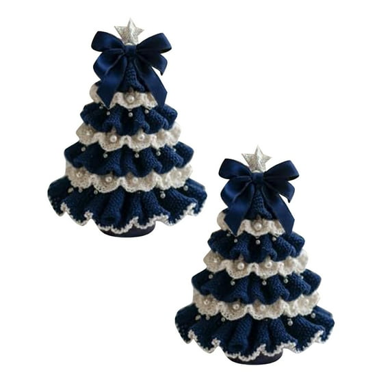 2Pack Diy Crochet Handmade Holiday For Beginners Shaped Bow Pearl Party ...