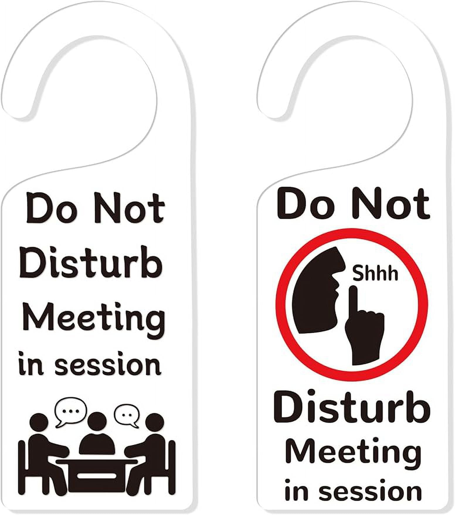 2Pack Do Not Disturb Door Sign Acrylic Notice Door Hanger Sign Door ...