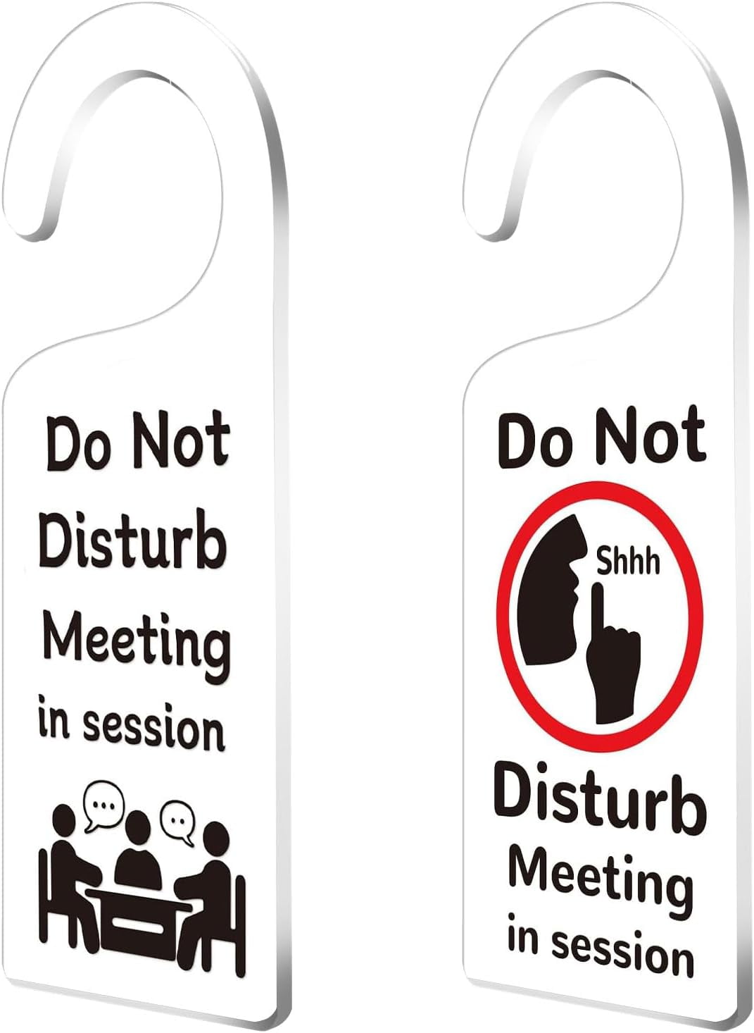 2Pack Do Not Disturb Door Sign Acrylic Notice Door Hanger Sign Door ...