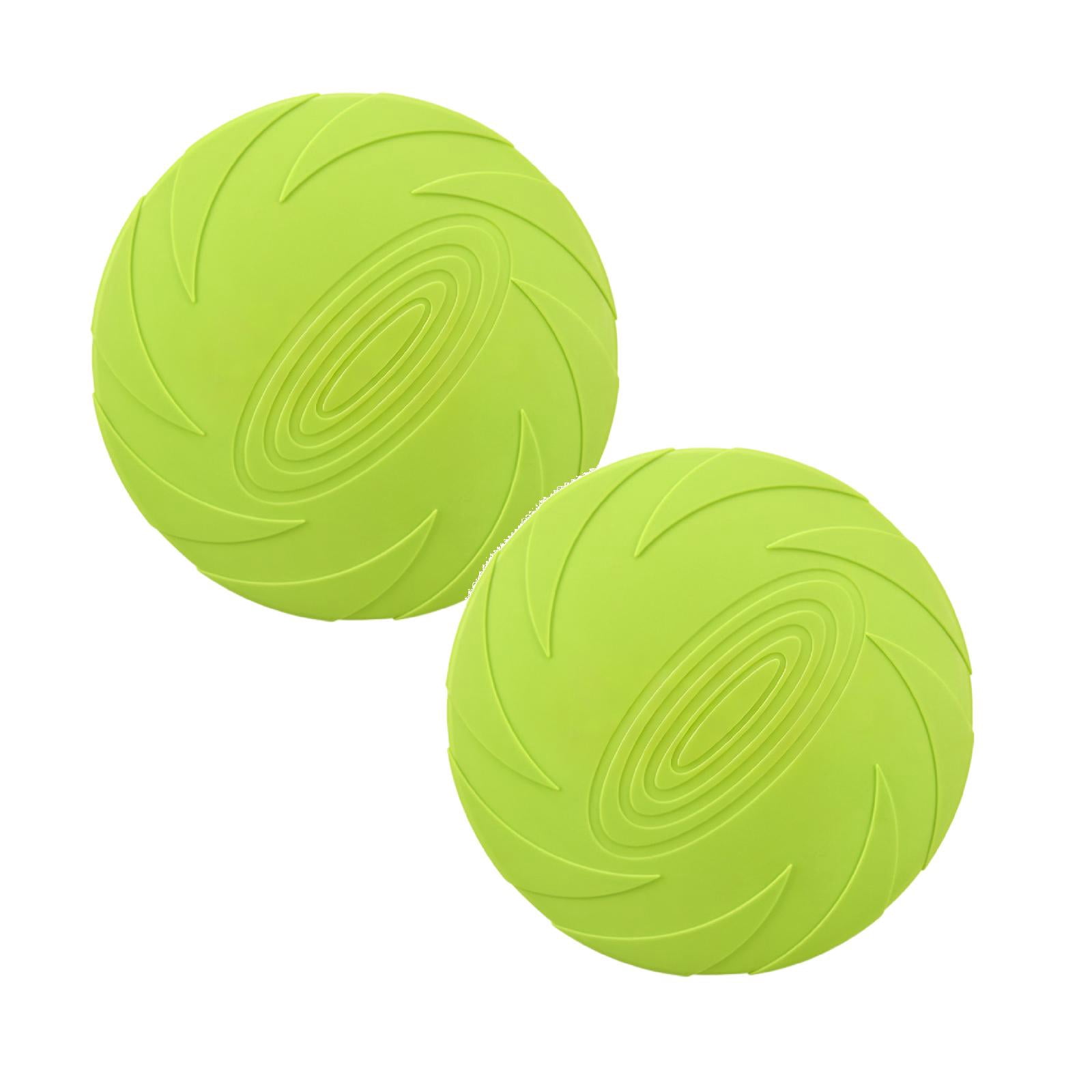 2Pack Dog Toy Rubber Chew Proof Disc For Outdoor Training & Interactive ...