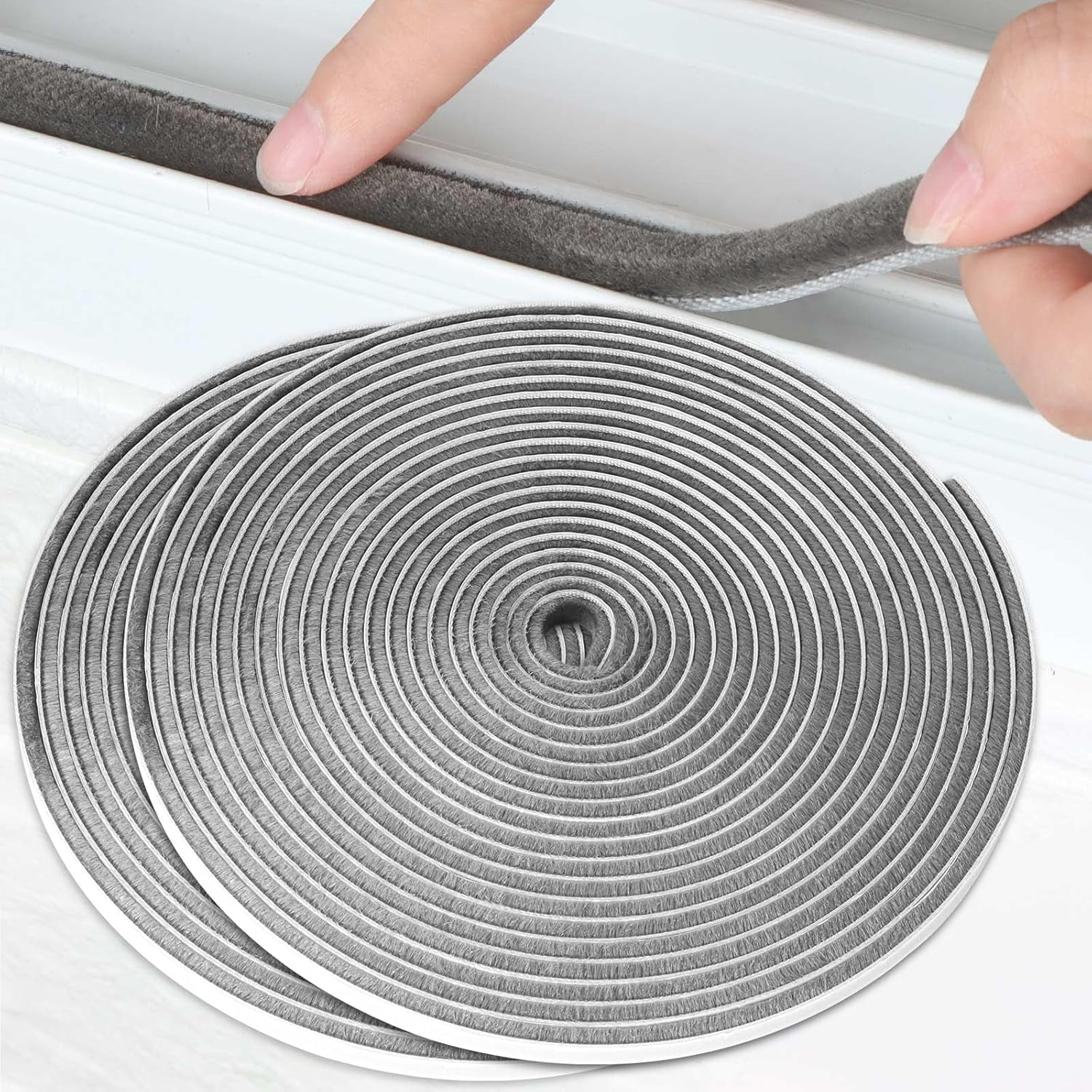 2Pack Door Brush Seal, 66Feet Total, Felt Pile Weather Stripping for ...