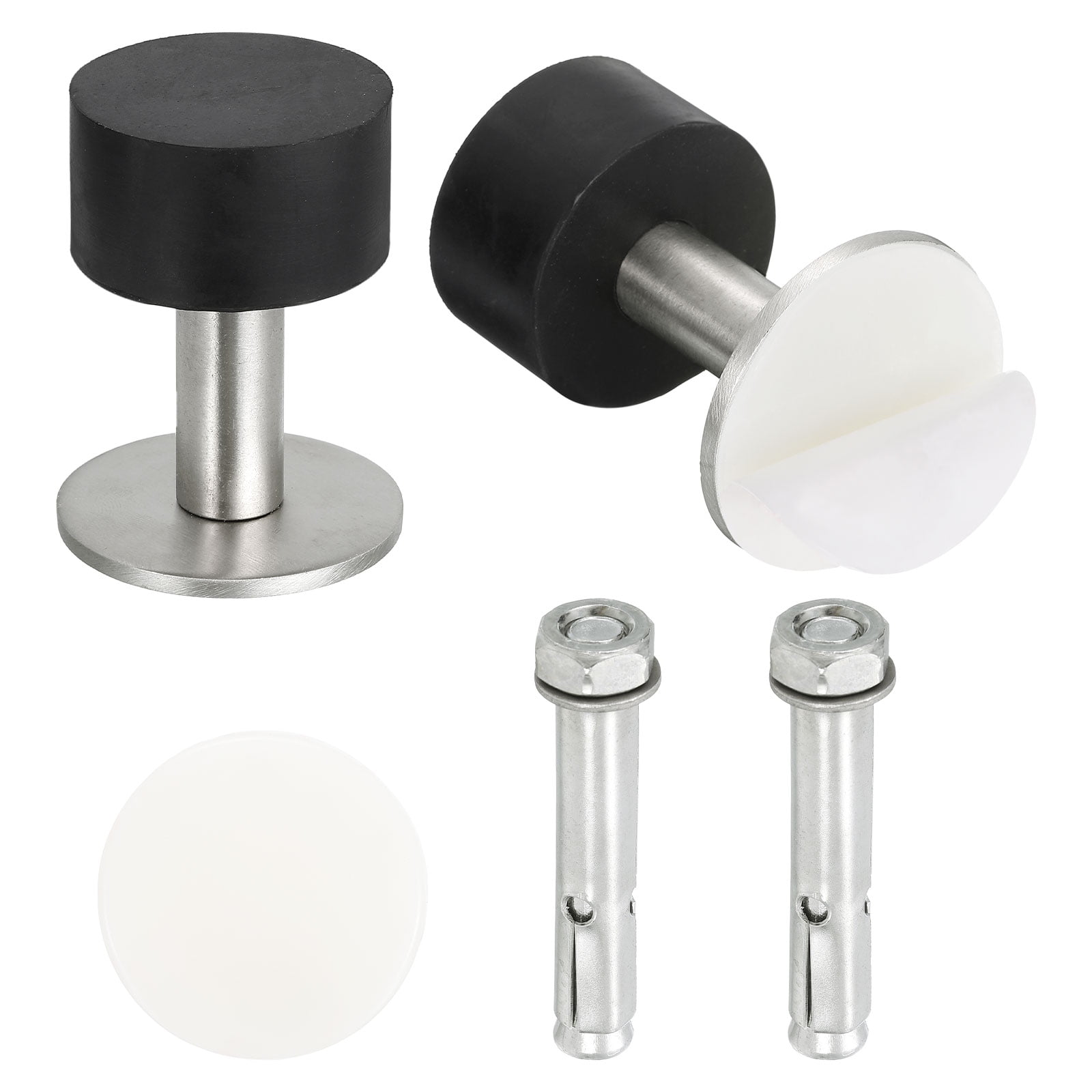 2Pack Door Stoppers, Self-Adhesive Cylindrical Door Stop Wall Protector ...