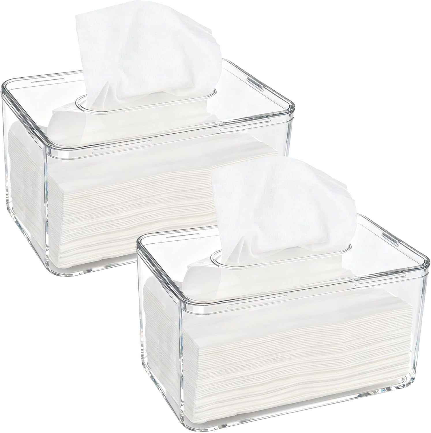 2Pack Dryer Sheet Holder, Clear Dryer Sheets Container Dispenser ...