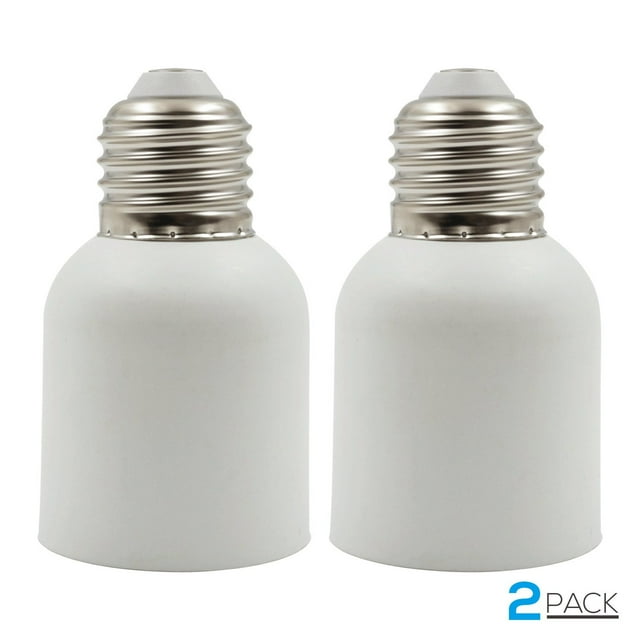 2Pack E26/E27 to E39/E40 Adapter/Converter, Convert E26/27 Medium Screw Base to E39/E40 Mogul ...
