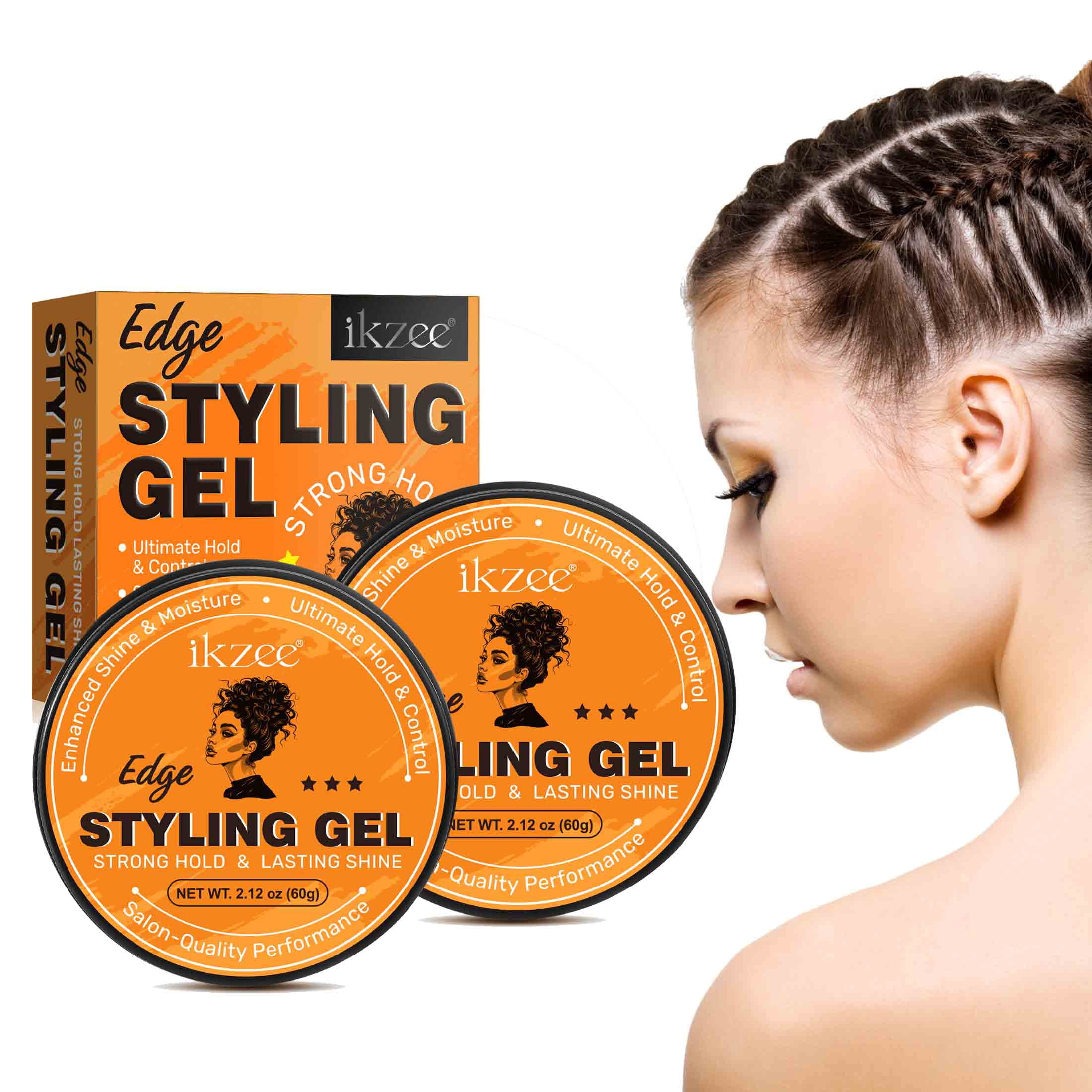 2Pack Edge Styling Gel Extra Hold for Black Hair – Strong Hold Non ...