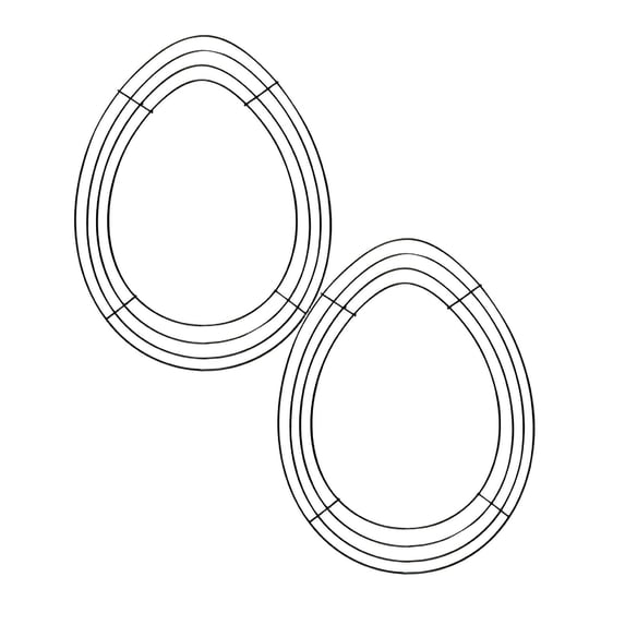 2Pack Egg Thread Wreath Shape Flower Garden Wire Wreath Shape Diy ...