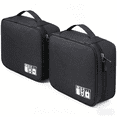 2Pack Electronics Organizer Travel Case, Water Resistant Cable ...