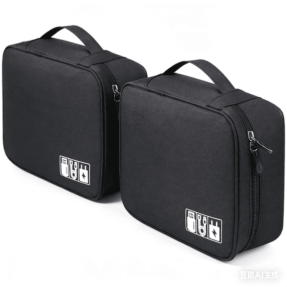 2Pack Electronics Organizer Travel Case, Water Resistant Cable ...