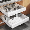 2Pack Expandable Pull Out Cabinet Organizer 21"Deep With Raising Pad ...