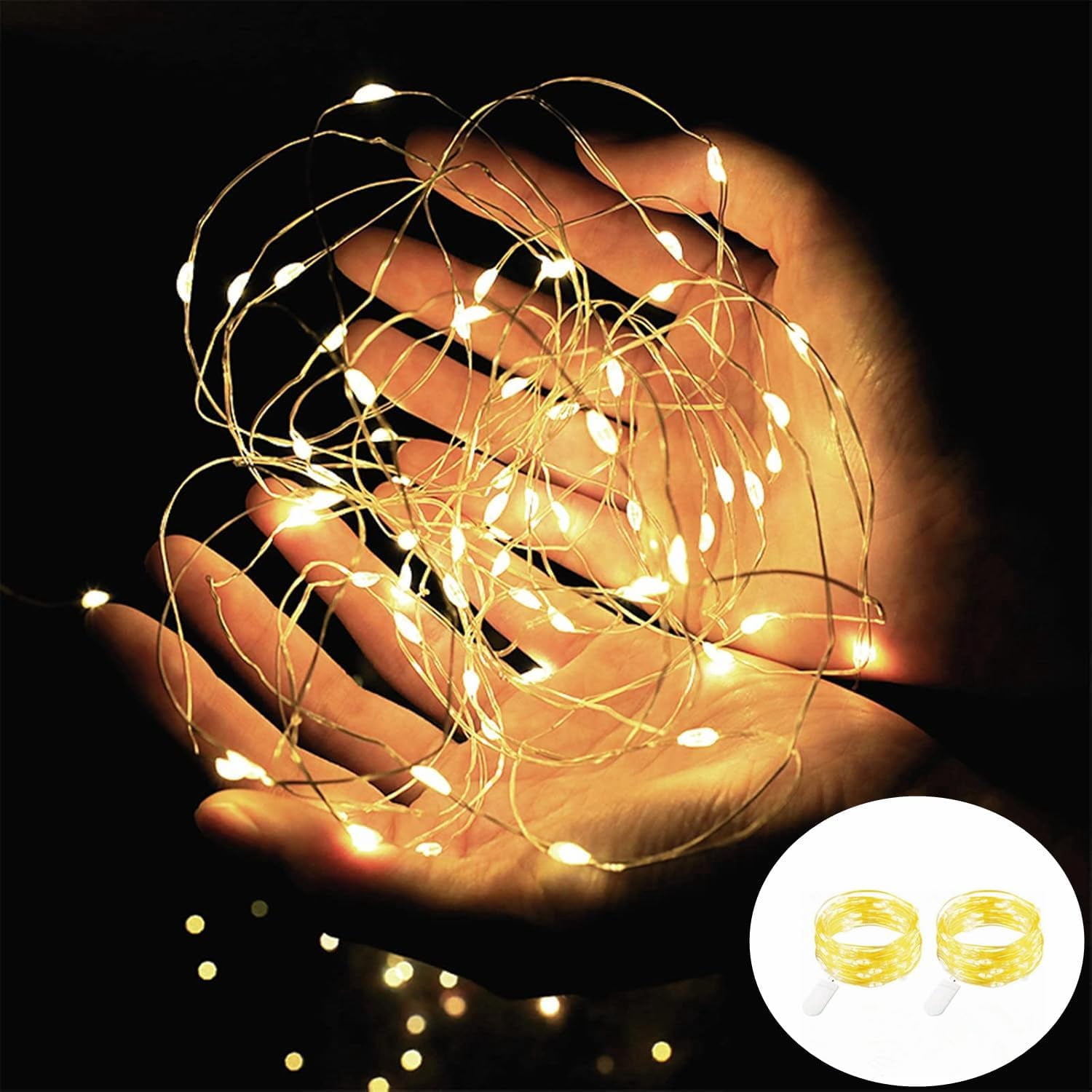 2Pack Fairy Led String Lights 7Ft 20 LED Twinkle Lights Bedroom Indoor ...