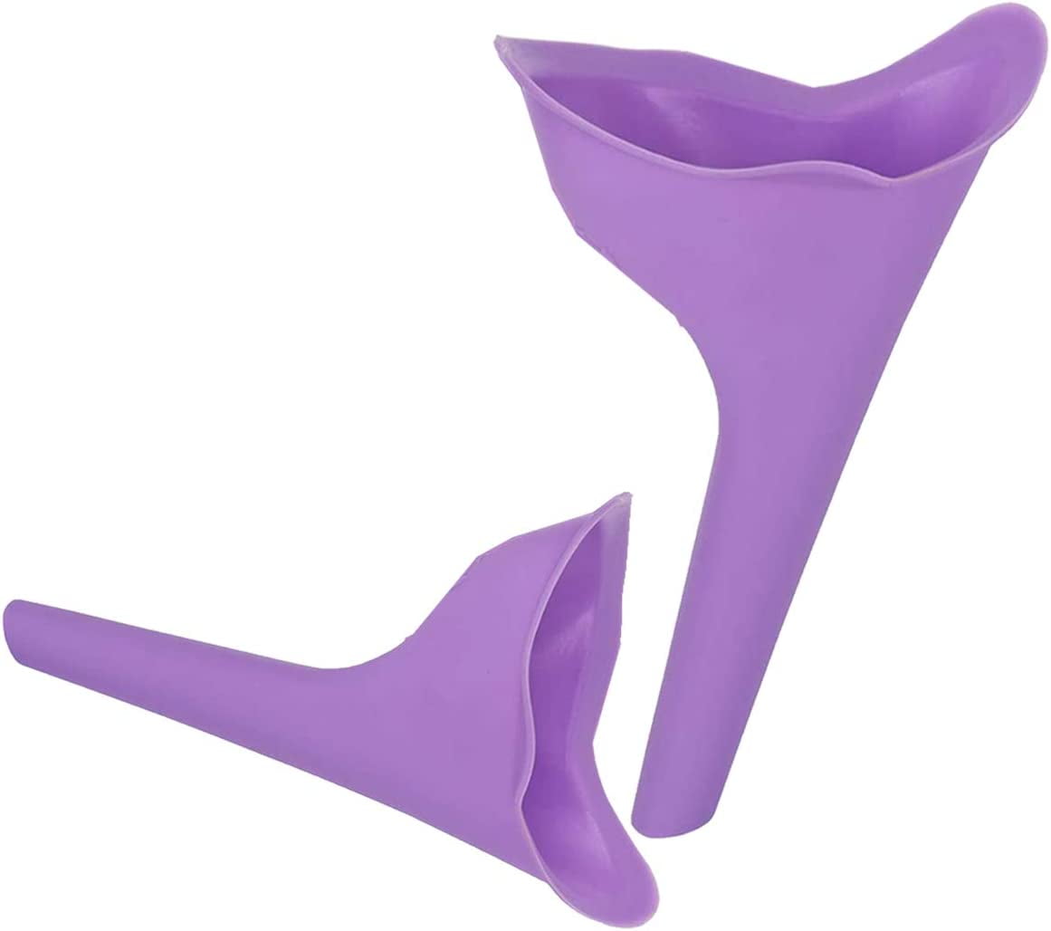 2Pack Female Urination Device, Female Urinal Silicone Funnel Urine Cups Portable Urinal for ...