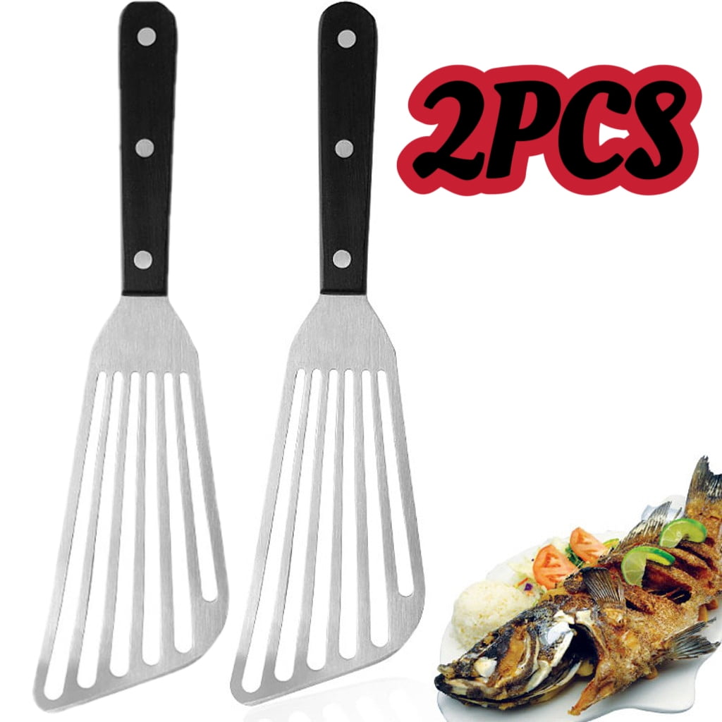 2Pack Fish Spatula Stainless Steel,Premium Fish Turner Spatula,Flexible ...