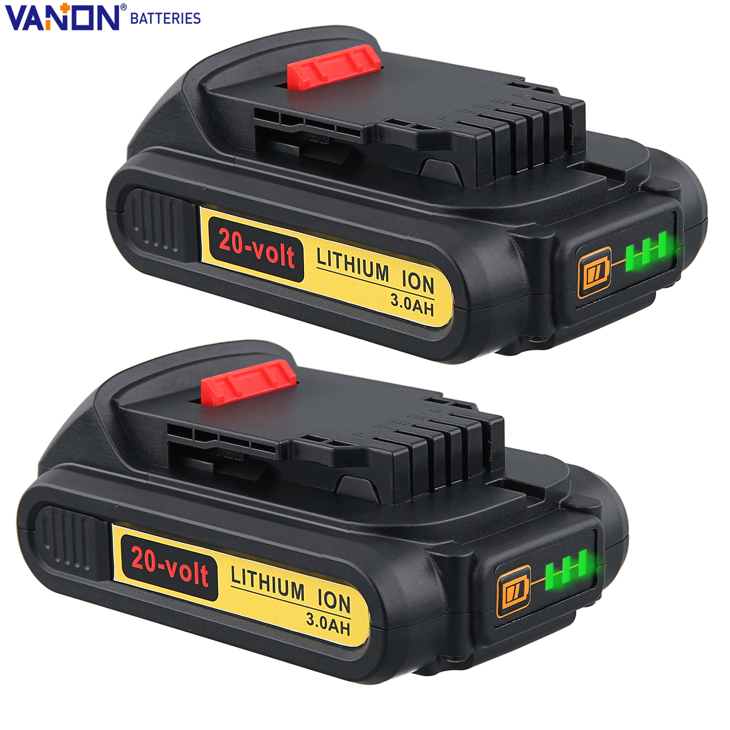 Dewalt DCB201 20V 1.5Ah Max Lithium-Ion Battery Pack (2-Pack) - Walmart.com