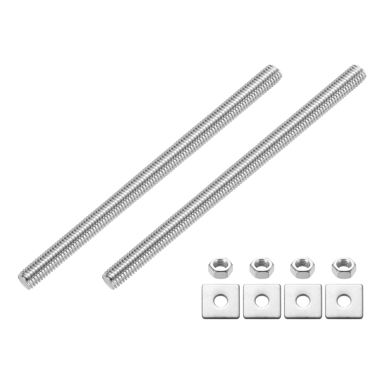 2Pack Fully Threaded Rod, M8 x 120mm 304 Stainless Steel with Nuts ...