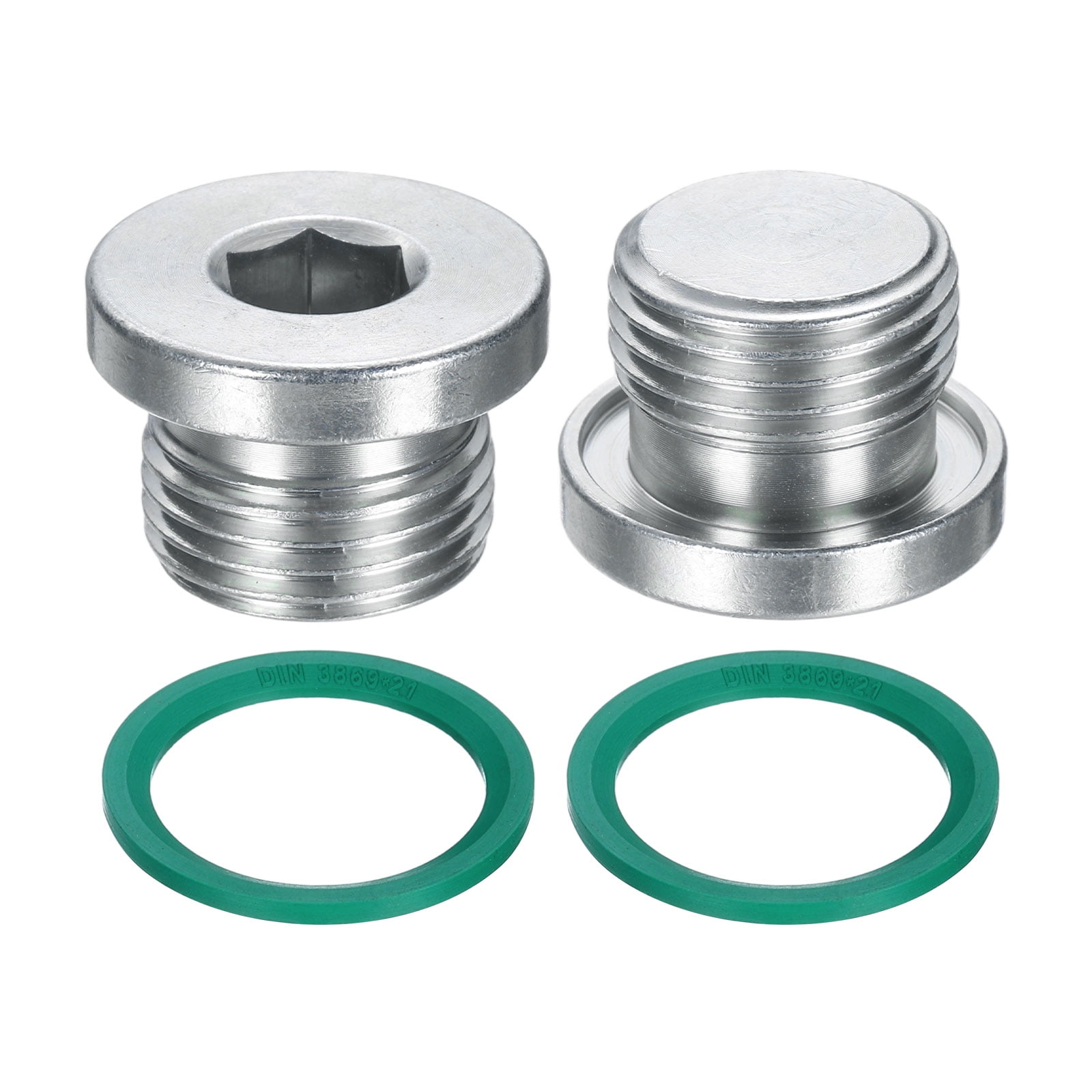 2 Pack G1/2 Inner Hex Head Pipe Fitting Plug, Universal Carbon Steel ...