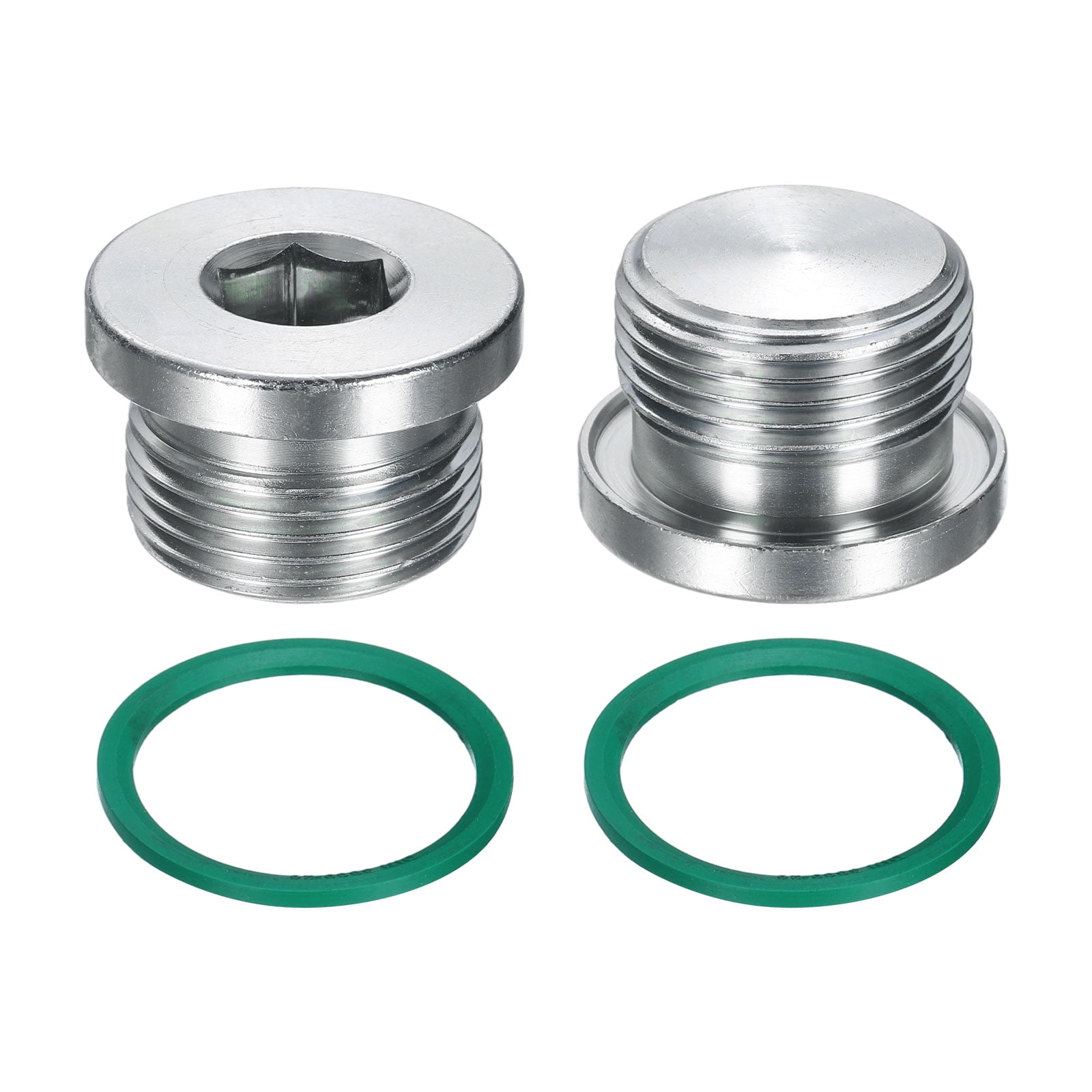 2Pack G3/4 Carbon Steel Thread Sensor Plug with Green O-Ring, Universal ...