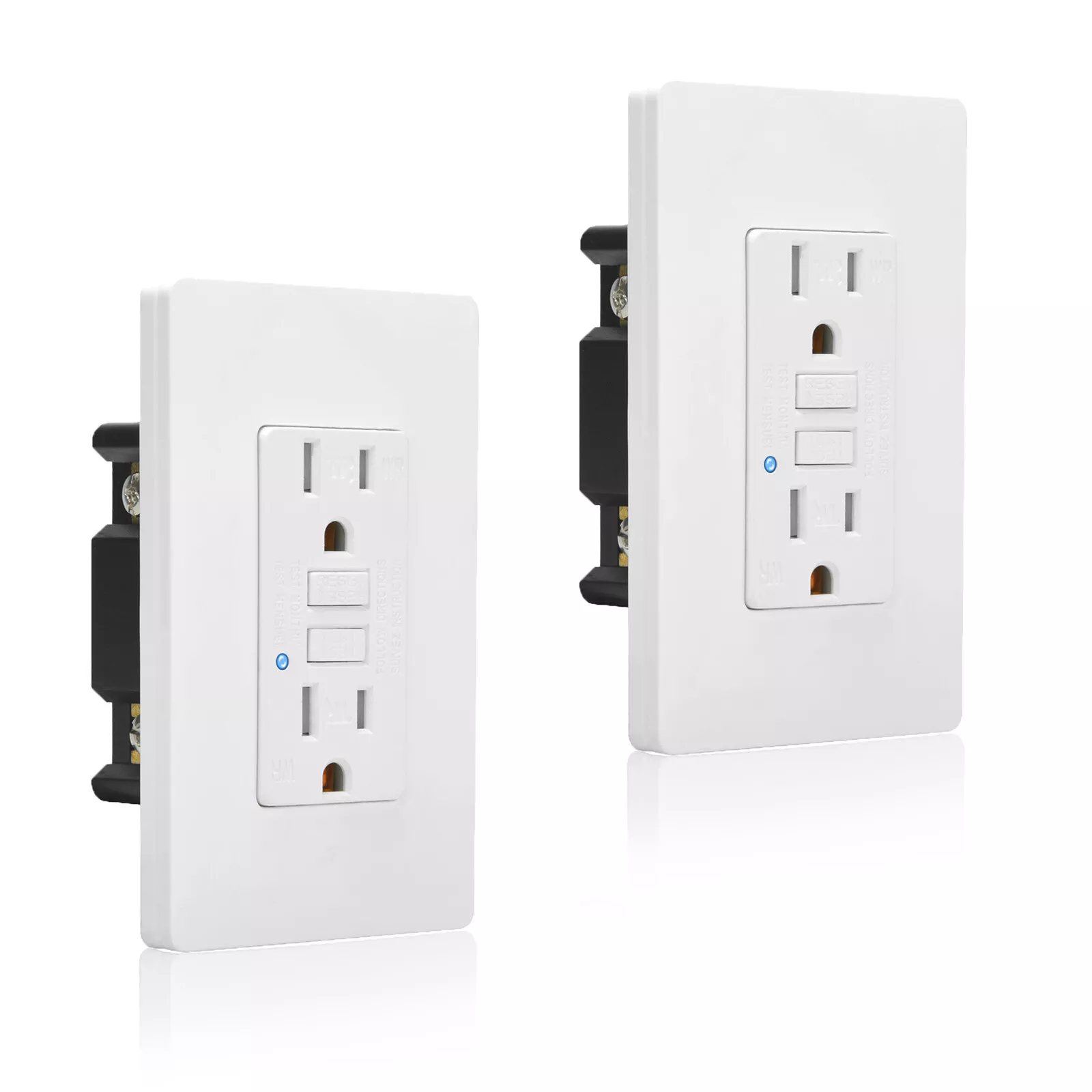 2Pack GFCI Outlet 15A Tamper-Resistant Weather Resistant Duplex ...