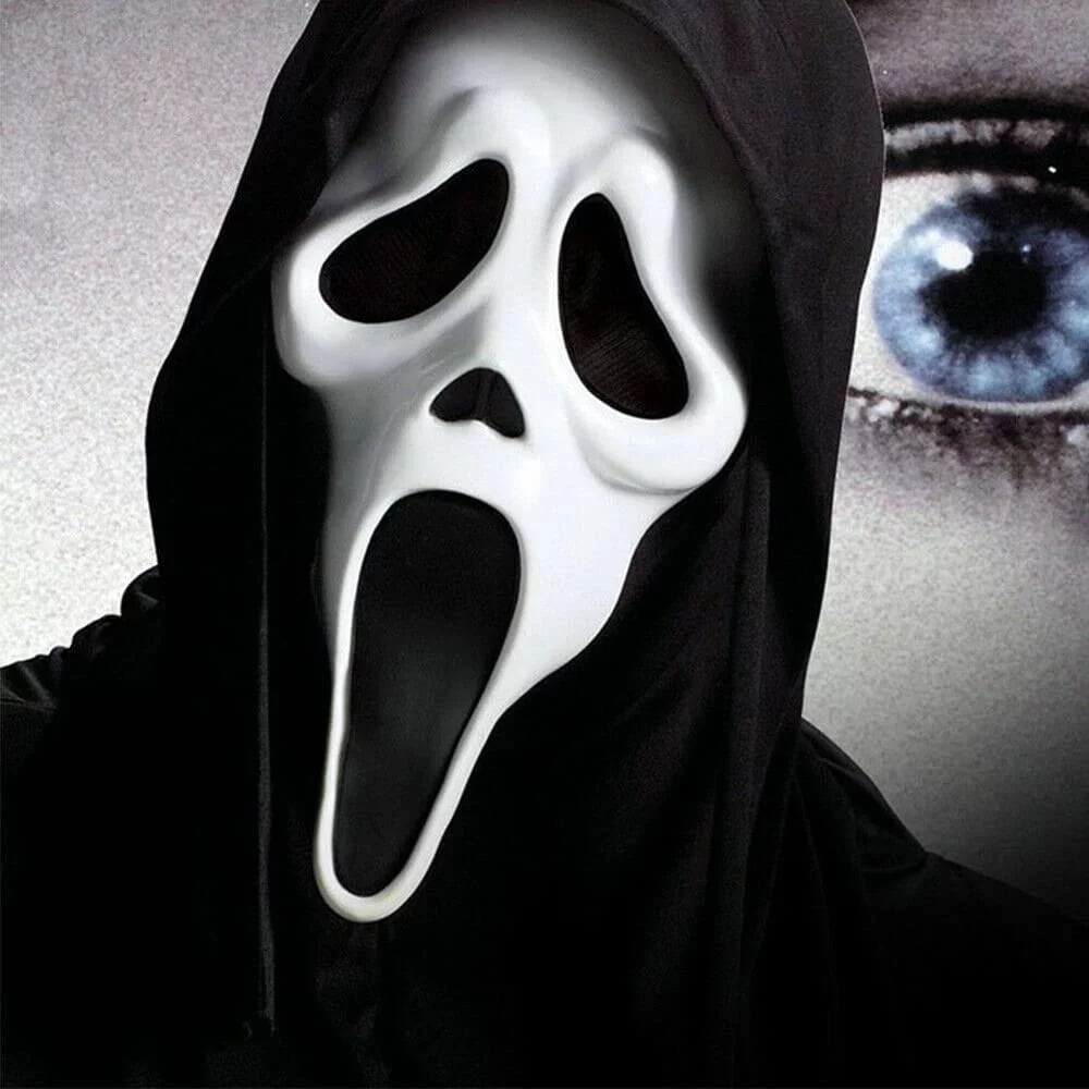 2Pack Ghost Scream Masks - Black and White Design for and Cosplay ...