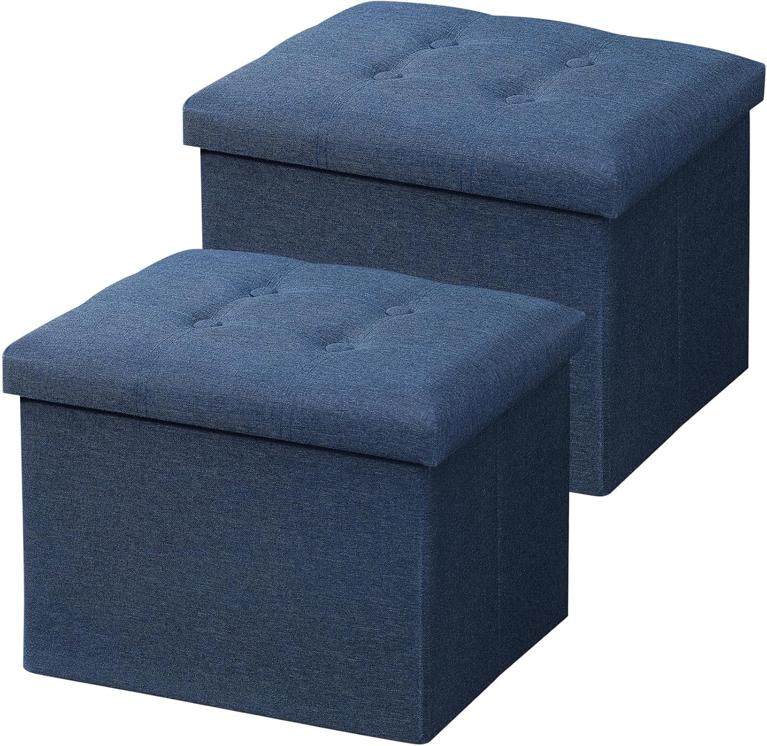 2Pack Gray Ottoman with Storage,Foot & Leg Rest Stools Small Cute Stool ...