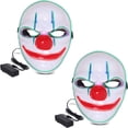 2Pack Halloween Mask LED Light up Mask for Festival Cosplay Halloween ...
