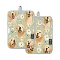 2Pack Heat-Resistant Quilted Cotton Potholders - Stylish Kitchen Grips ...