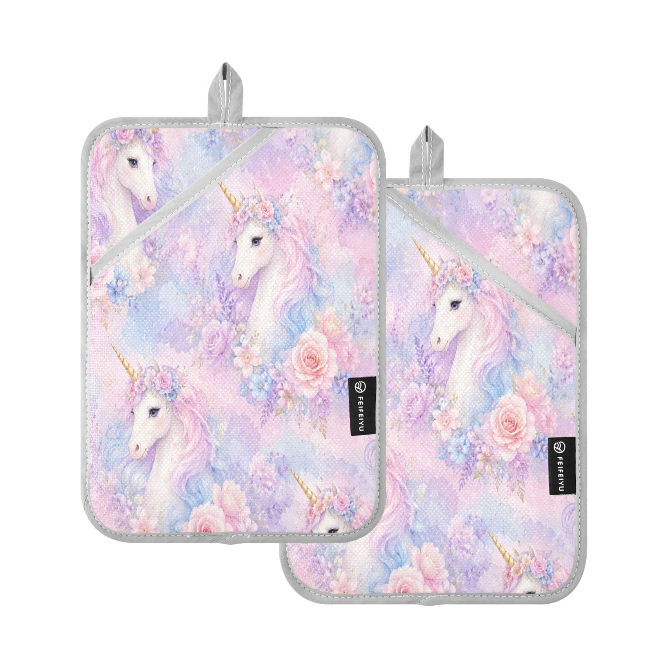 2Pack Heat-Resistant Quilted Cotton Potholders - Stylish Kitchen Grips ...