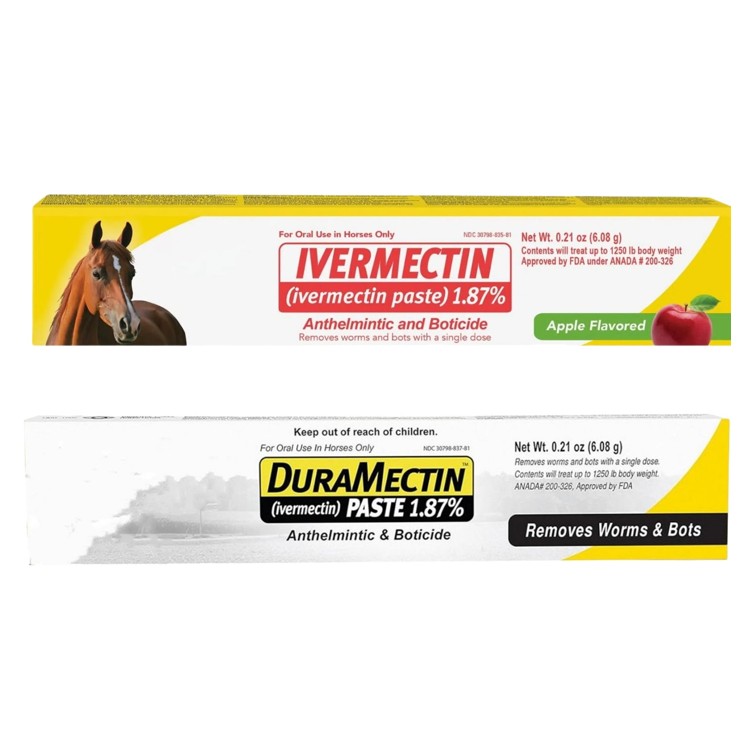 2Pack Horse Wormer Paste - Horse Dewormer and Parasite Control Paste ...