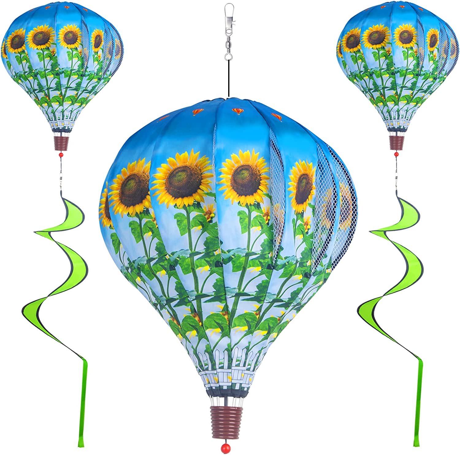 2Pack Hot Air Balloon Wind Spinner Garden Windmills and Spinners ...