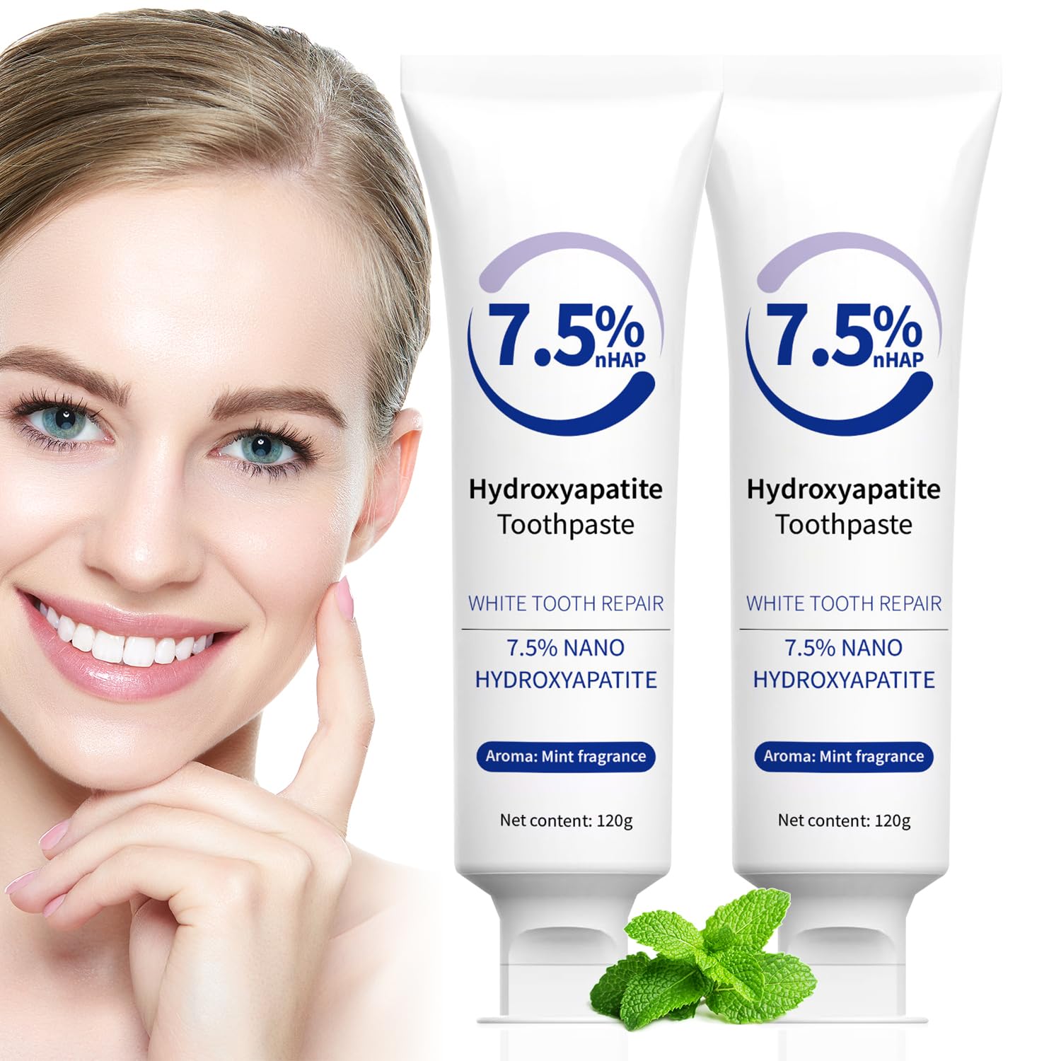 2Pack Hydroxyapatite Toothpaste for Advanced Enamel Protection ...