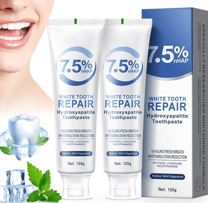 2Pack Hydroxyapatite Toothpastes for Enamel Protection and Tooth ...