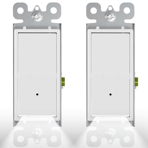2Pack Illuminated Light Switch-Single Pole Wall Switch with Night Light ...