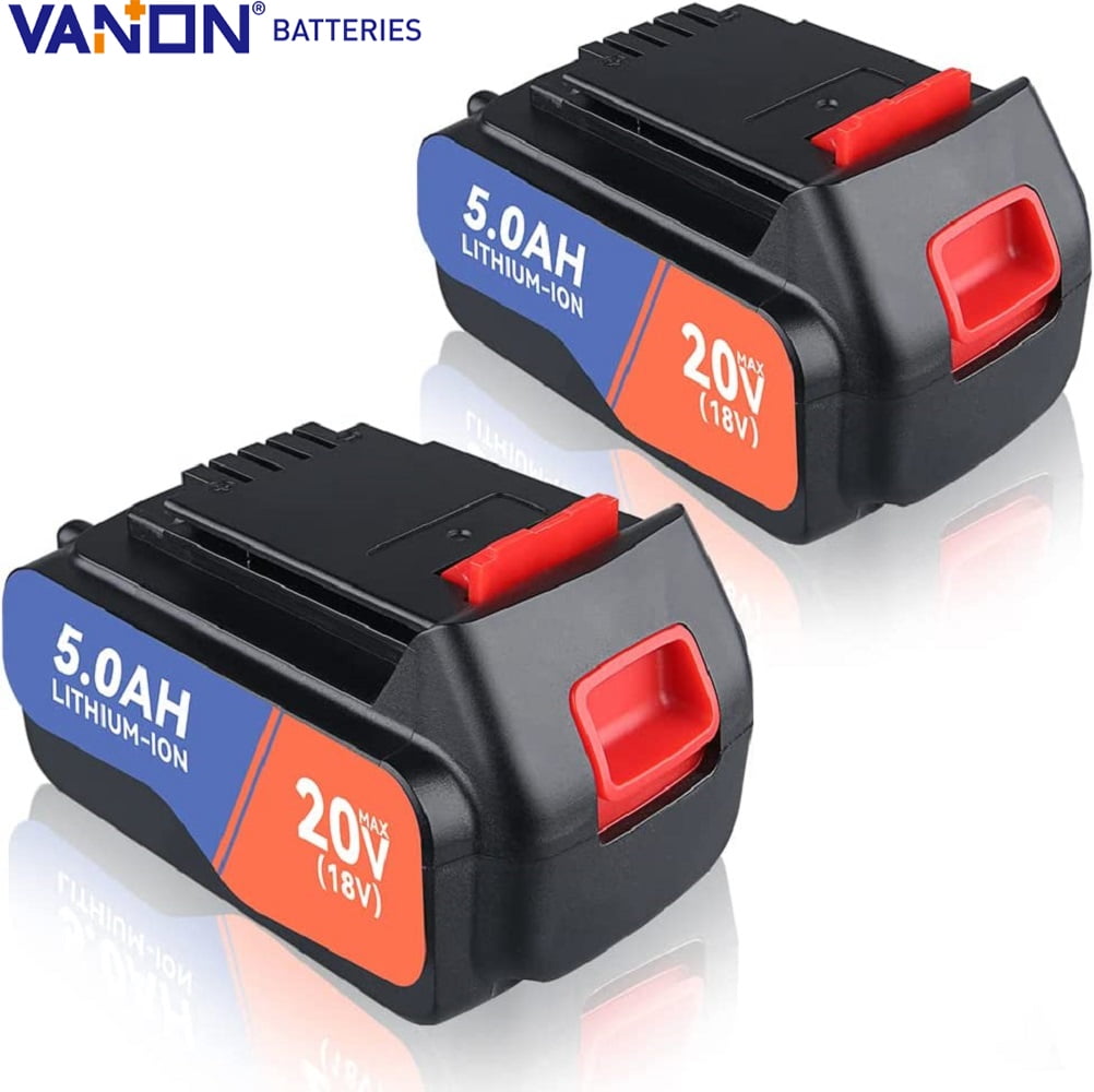 2Pack LBXR20 20V 5.0Ah Li-ion Battery for Black & Decker LBX4020 CHH2220 LBX20 LB20 - Walmart.com