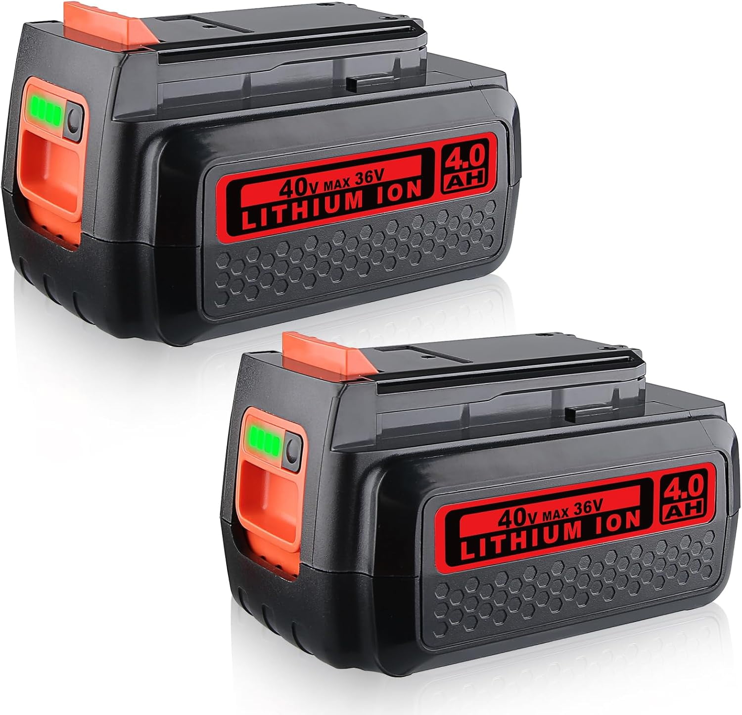 2Pack LBXR36 4.0Ah 40V Li-ion Battery Replacement for Black and Decker Battery Compatible with ...
