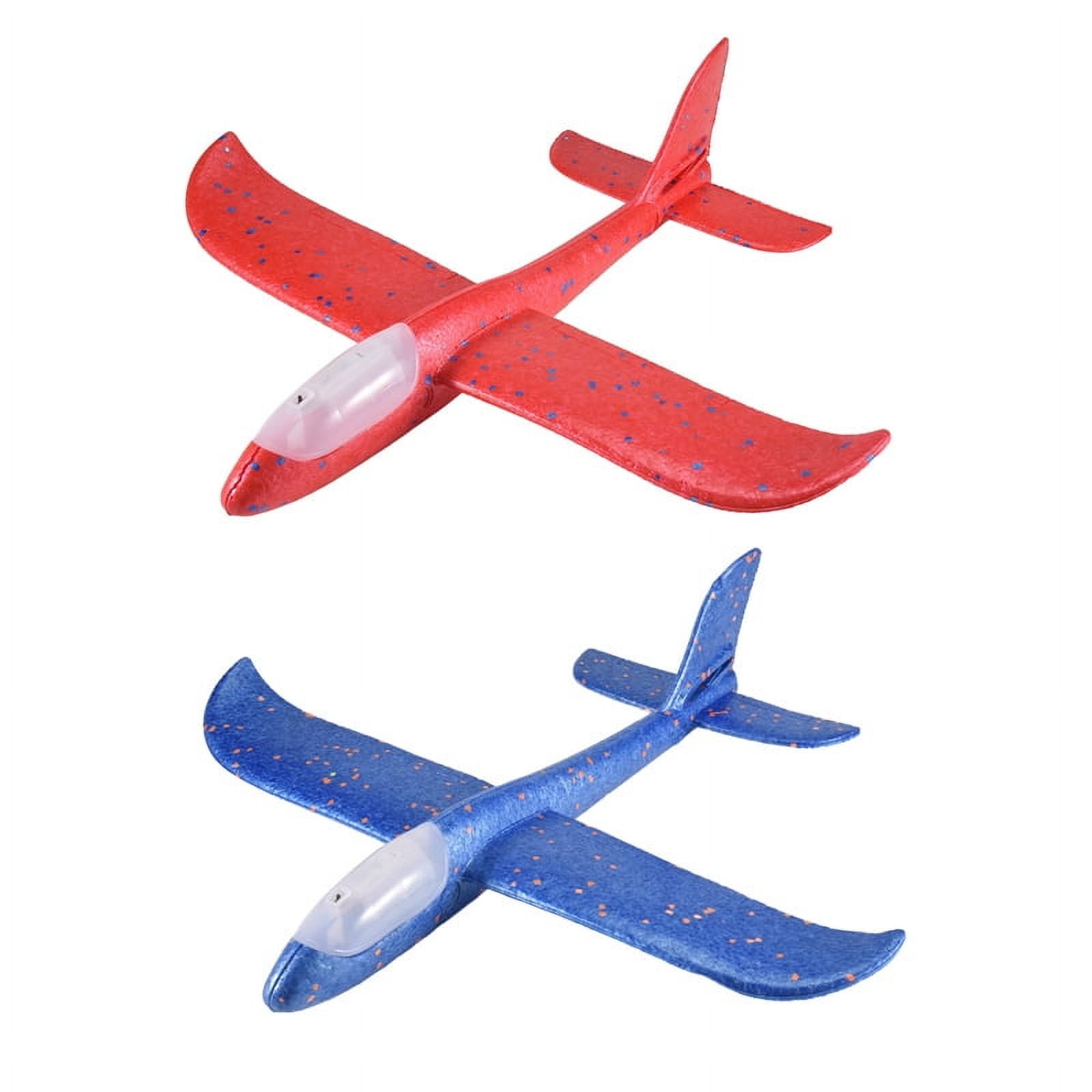 2Pack LED Light Airplane Toys Throwing Foam Plane Flashing Luminous ...