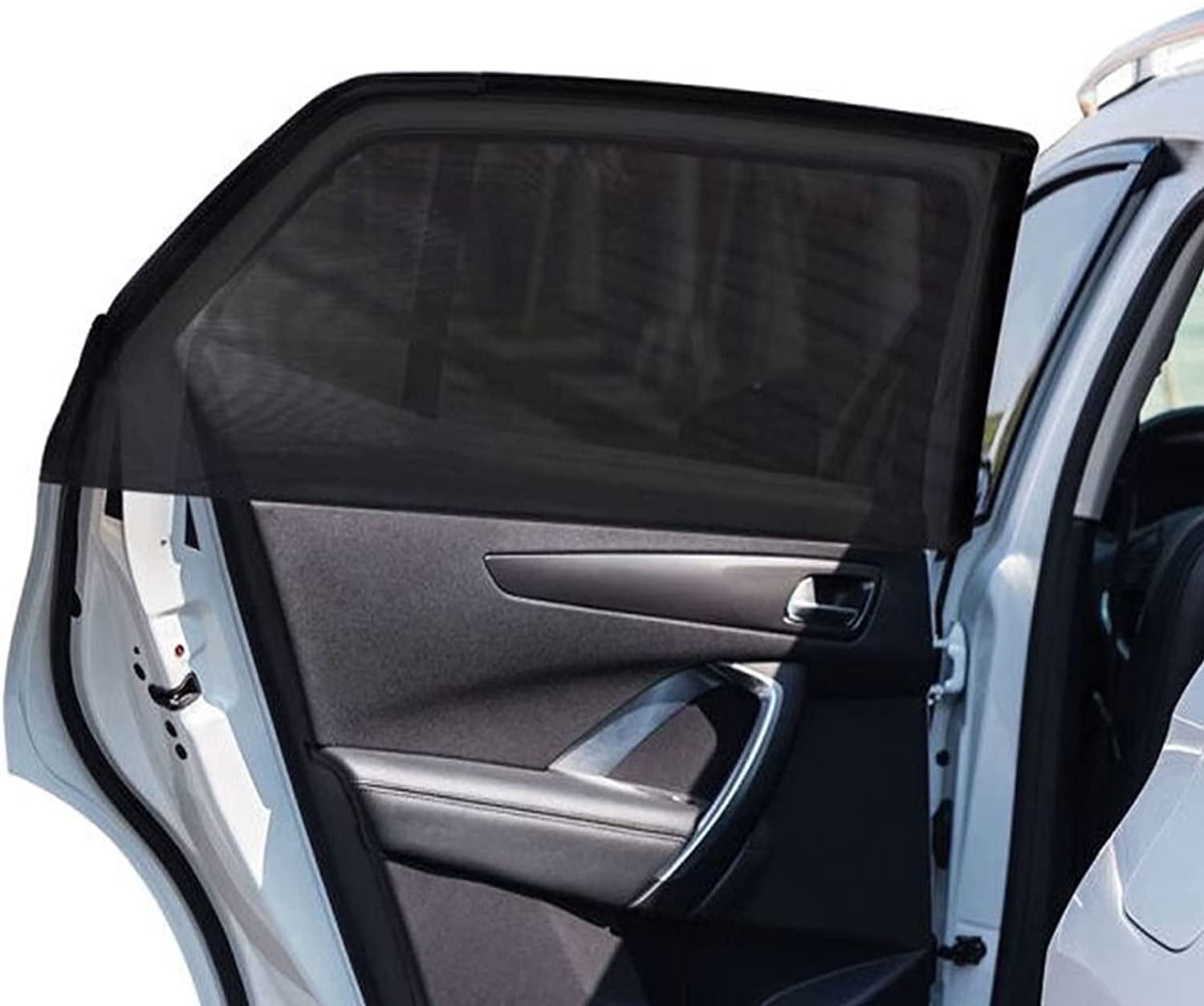 2Pack Large Size Super Elastic 42" to 53" Car Window Sunshades, for ...