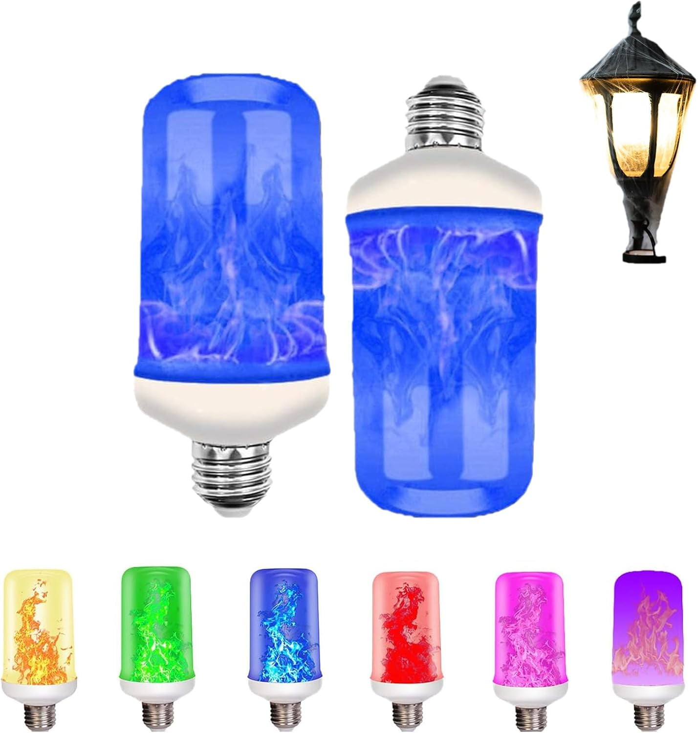 2Pack Led Flame Flickering Light Bulb with Gravedad Sensing Effect, 4 ...