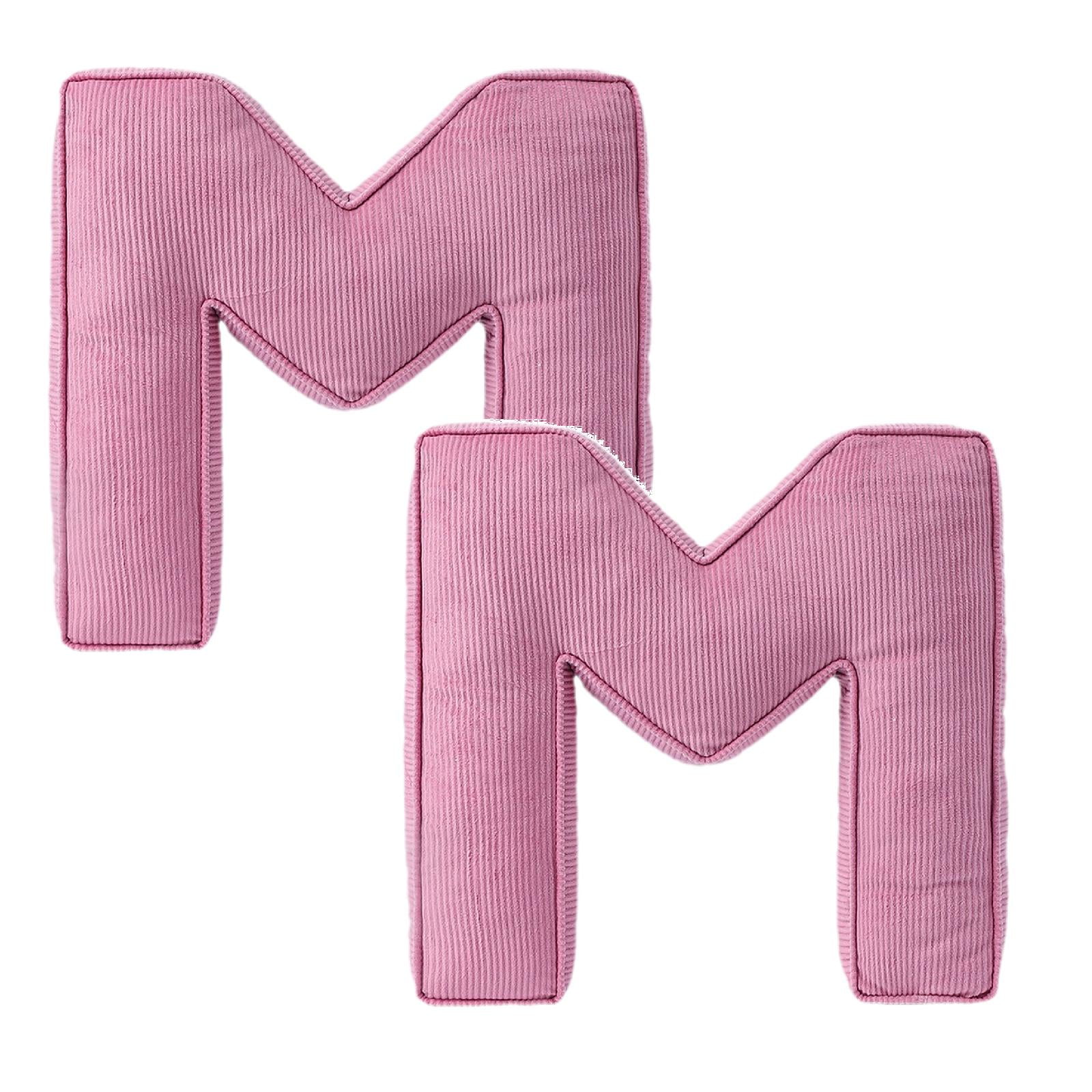 2Pack Letter Pillow Letter Hugging Throw Pillows Decorative Corduroy ...