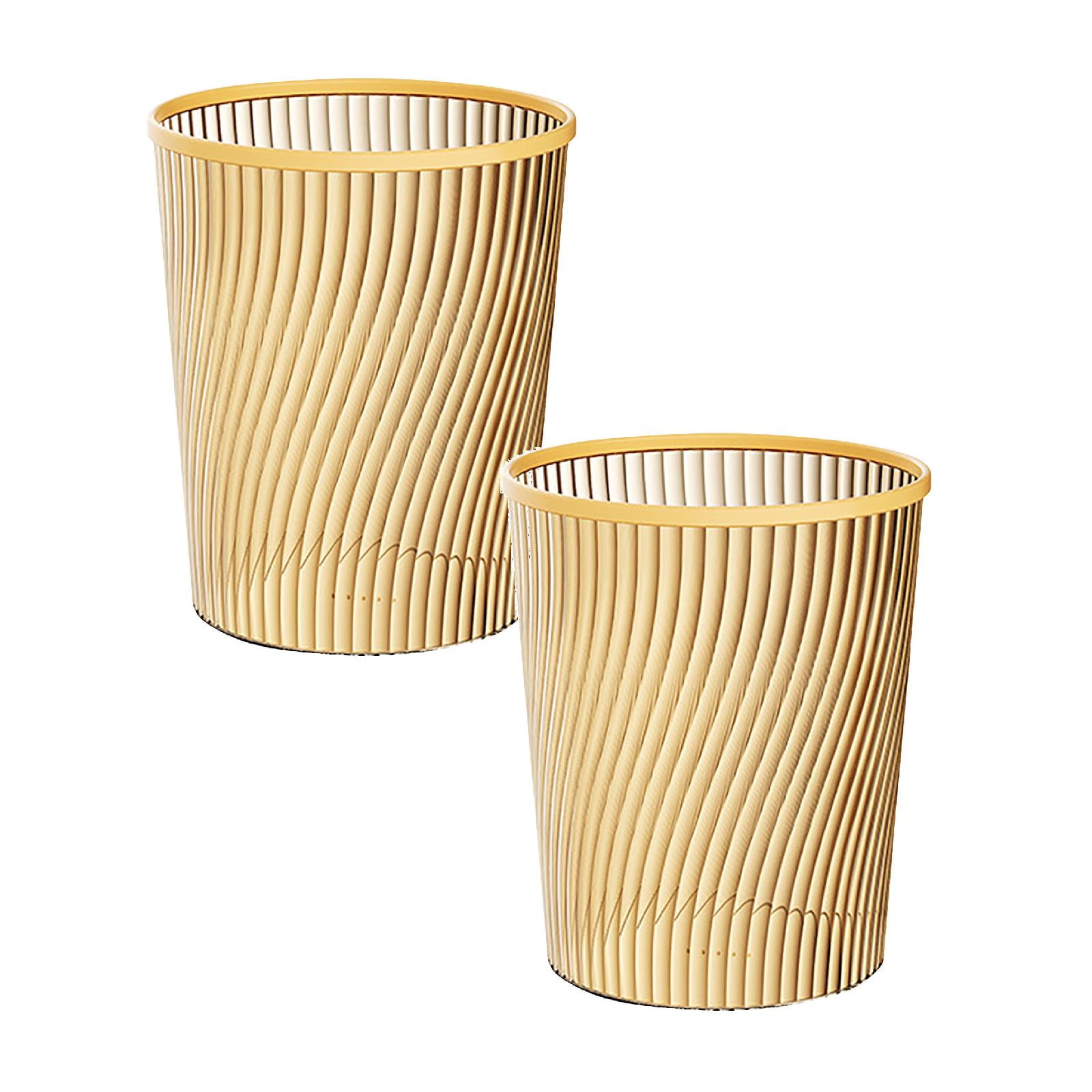 2Pack Light Threaded Trash Can Vertical Light Translucent Large ...
