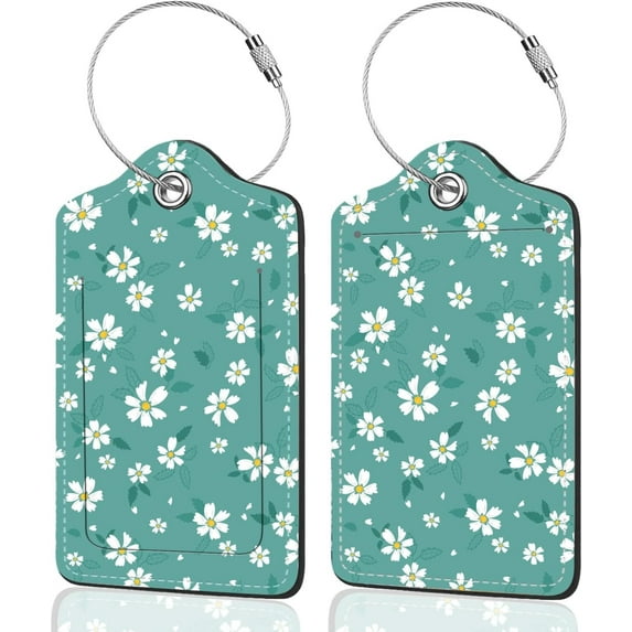 2Pack Luggage Tags for Suitcases, Cute Pu Leather Cruise Luggage Tag ...