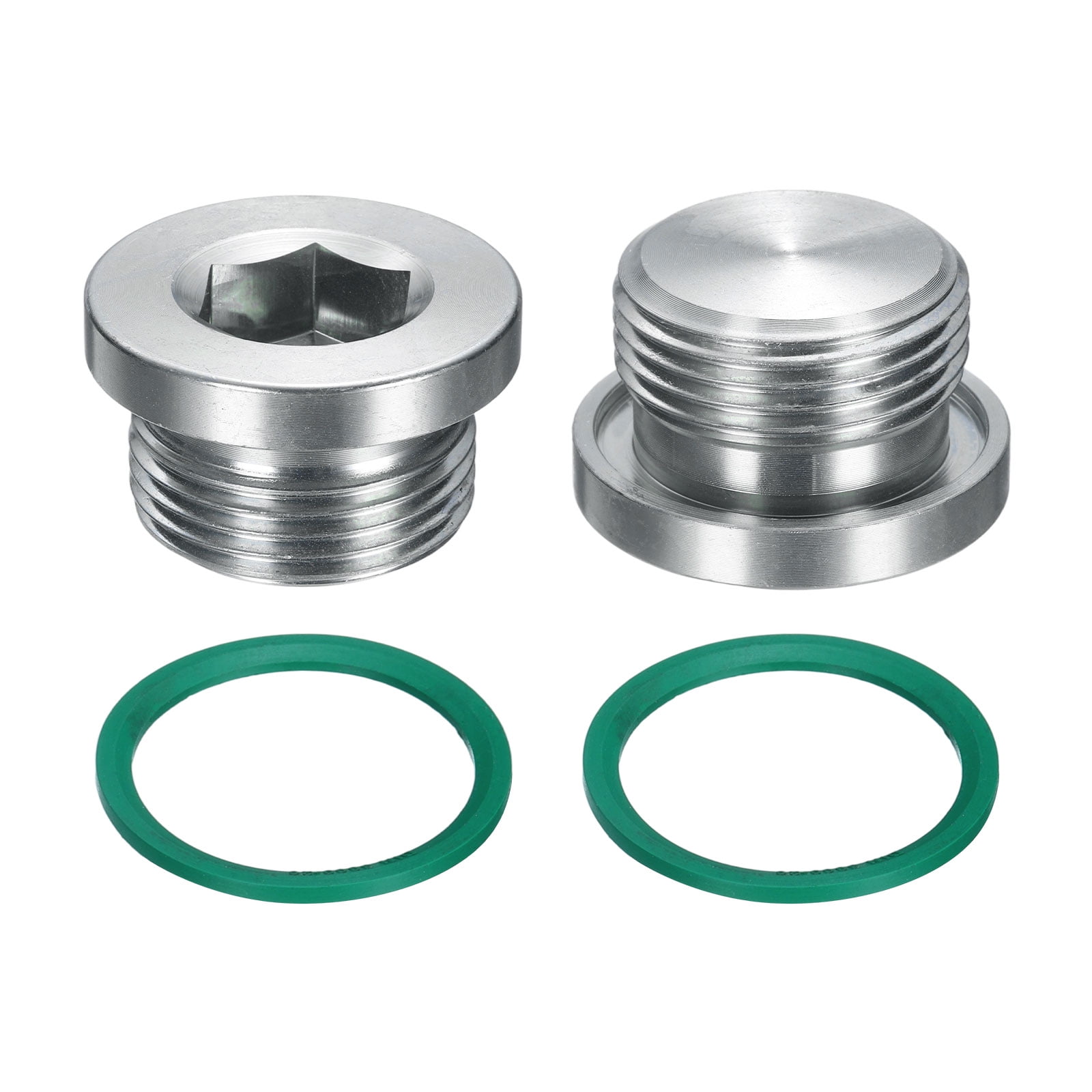 2Pack M30x2 Carbon Steel Thread Sensor Plug with Green O-Ring ...