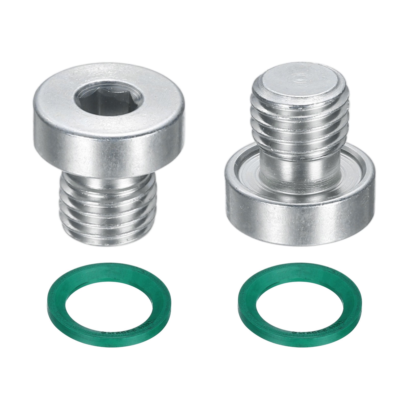 2Pack M8x1 Carbon Steel Thread Sensor Plug with Green O-Ring, Universal ...